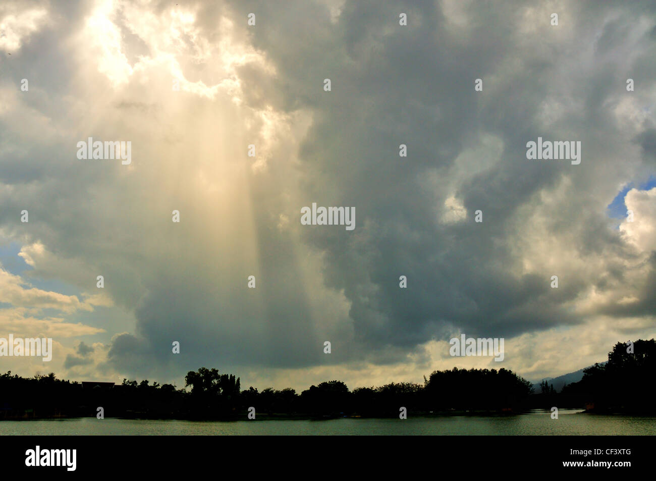 Bright God-rays and light burst in Heavenly Clouds Stock Photo - Alamy