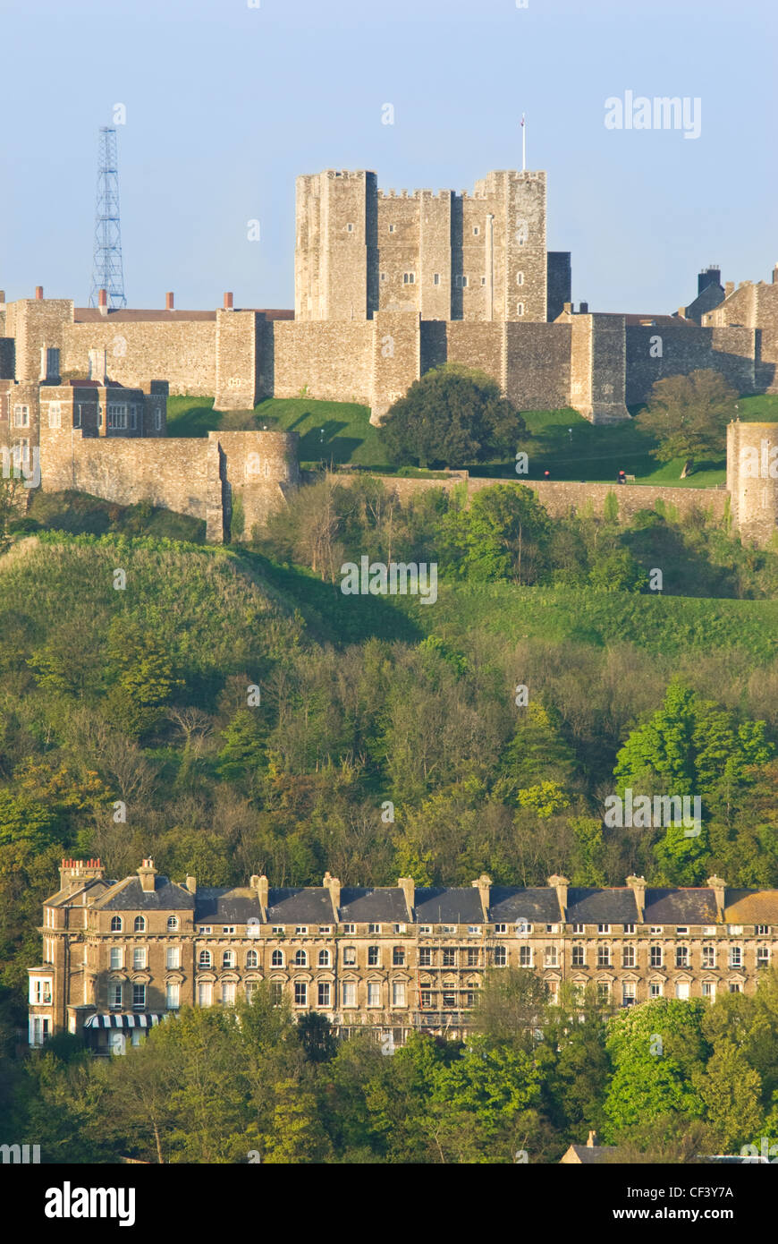 A view of Dover Castle at sunset Stock Photo - Alamy