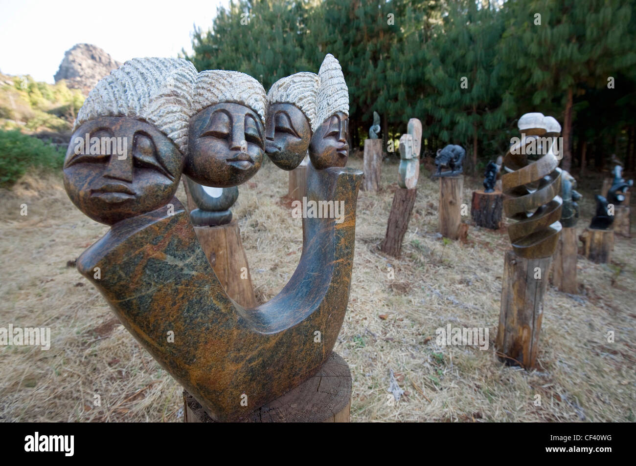 Stone carvings in Zimbabwe Stock Photo - Alamy