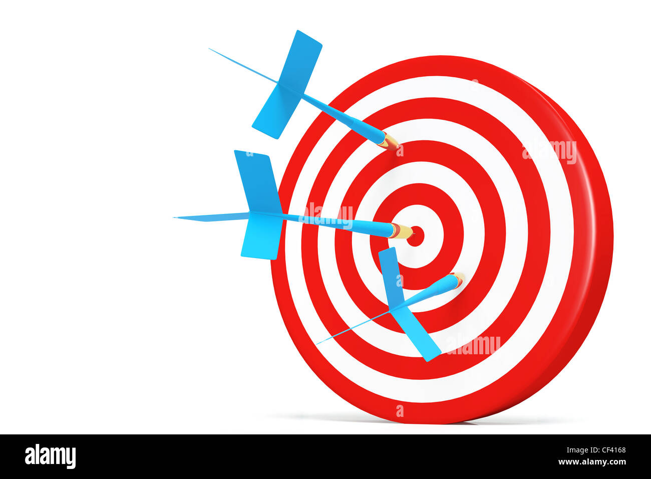 Dart target on blue Cut Out Stock Images & Pictures - Alamy