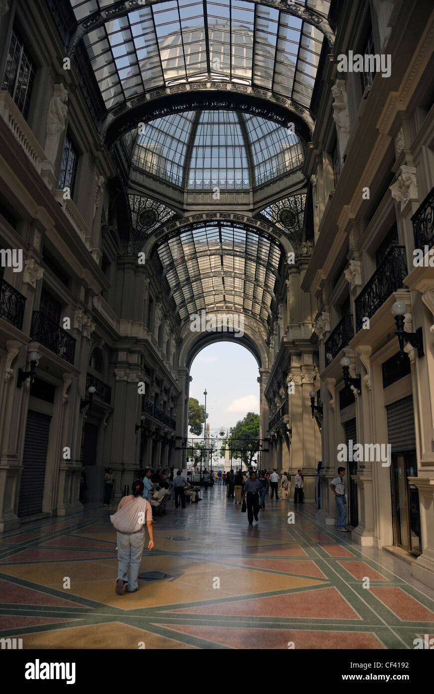 Gallery glass roof of the City Hall building, Guayaquil, Ecuador, South ...