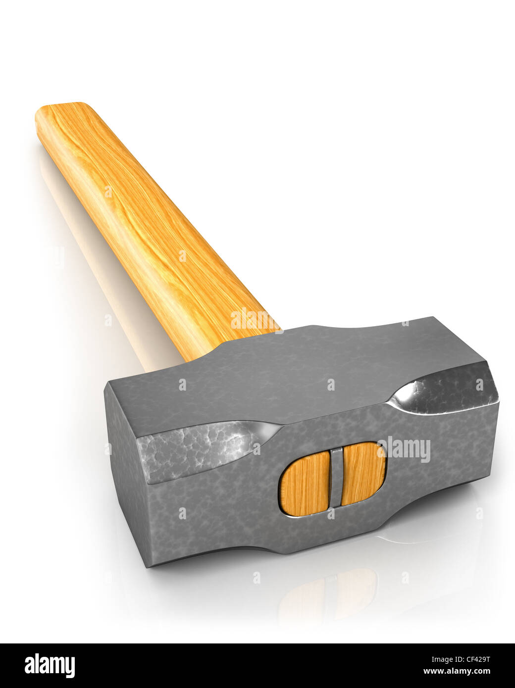 Metal sledge hammer isolated on white background, closeup Stock Photo ...