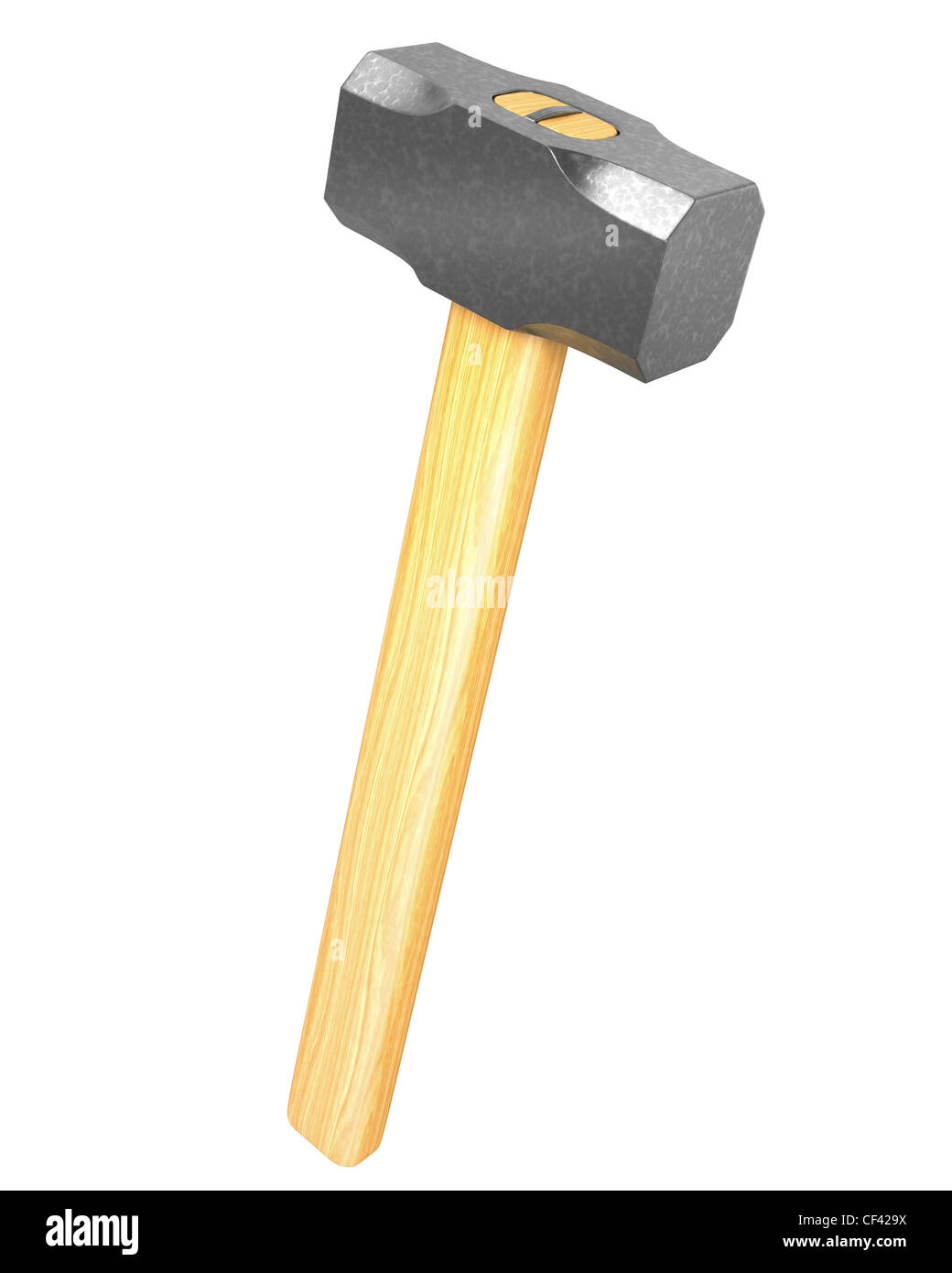 Metal sledge hammer isolated on white background Stock Photo - Alamy