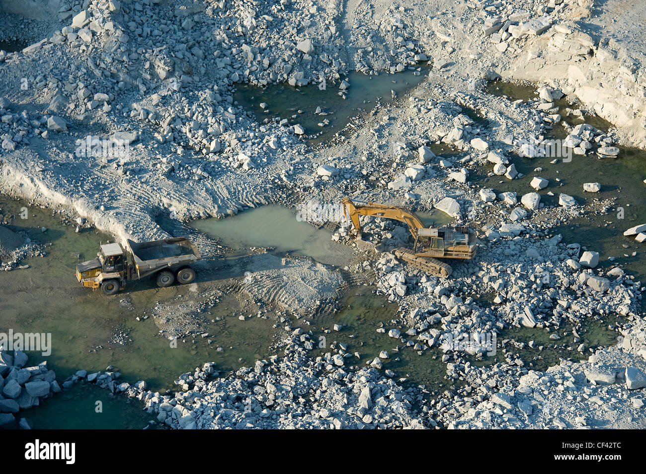 Aerial images of a stone quarry from Zimbabwe Stock Photo - Alamy