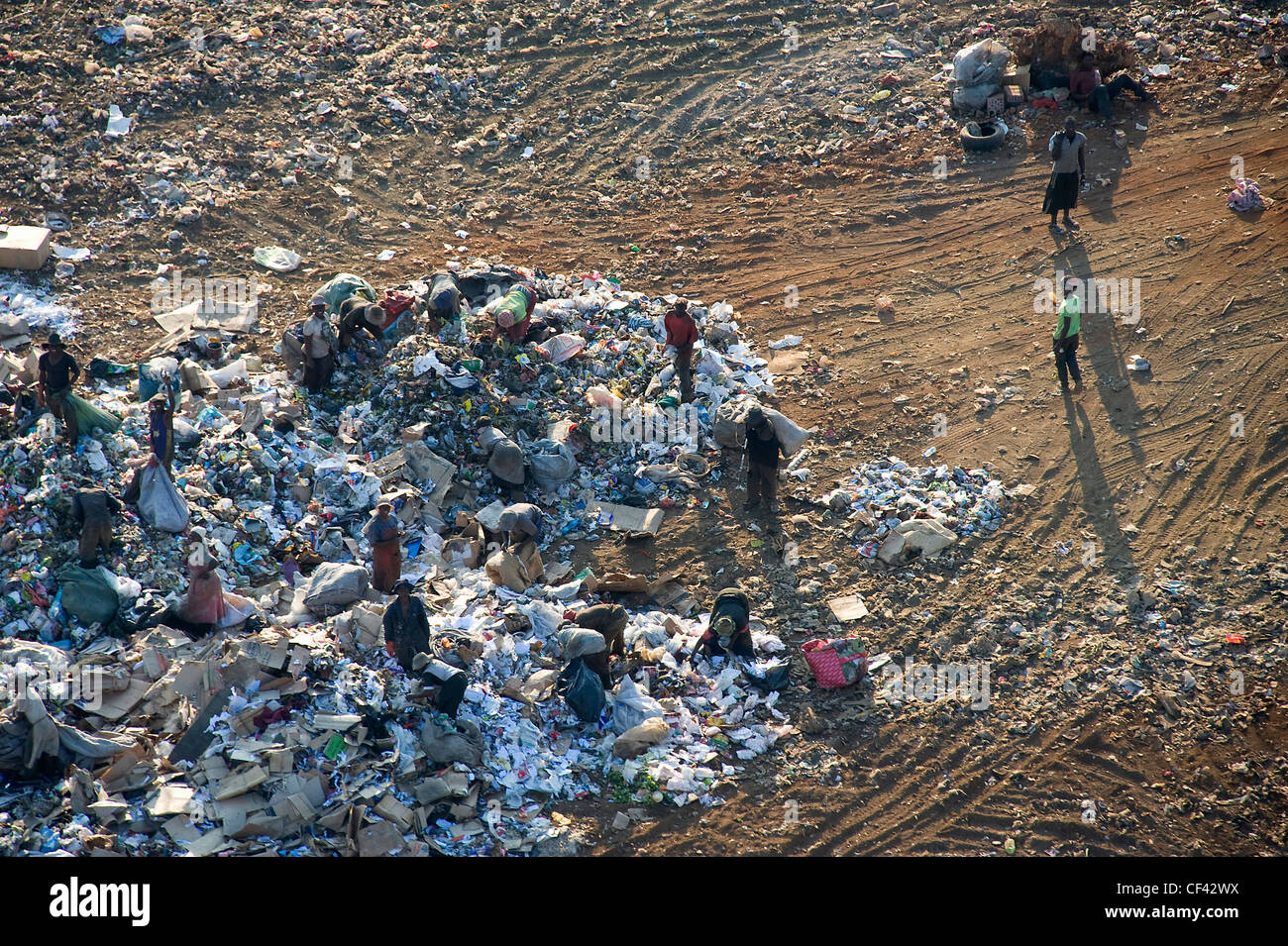 Aerial views of a rubbish dump in Harare Zimbabwe Stock Photo - Alamy