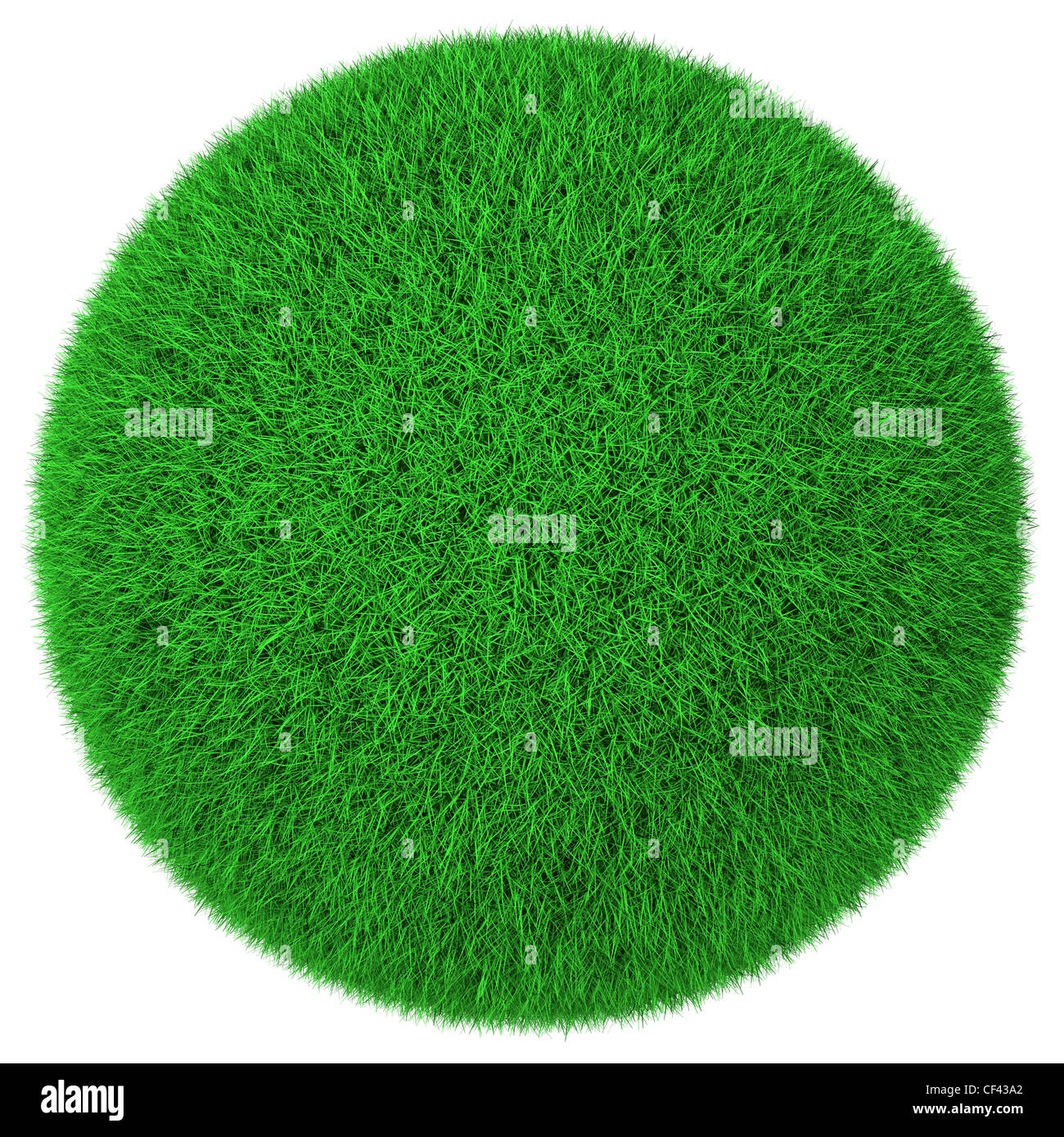 Ball made of green grass isolated on white background Stock Photo - Alamy