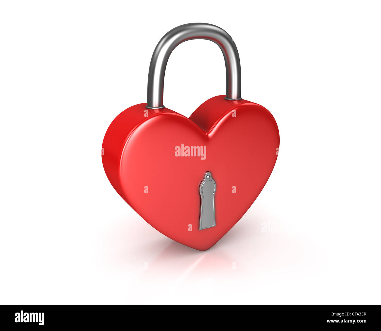 Red lock formed as heart isolated on white background Stock Photo - Alamy