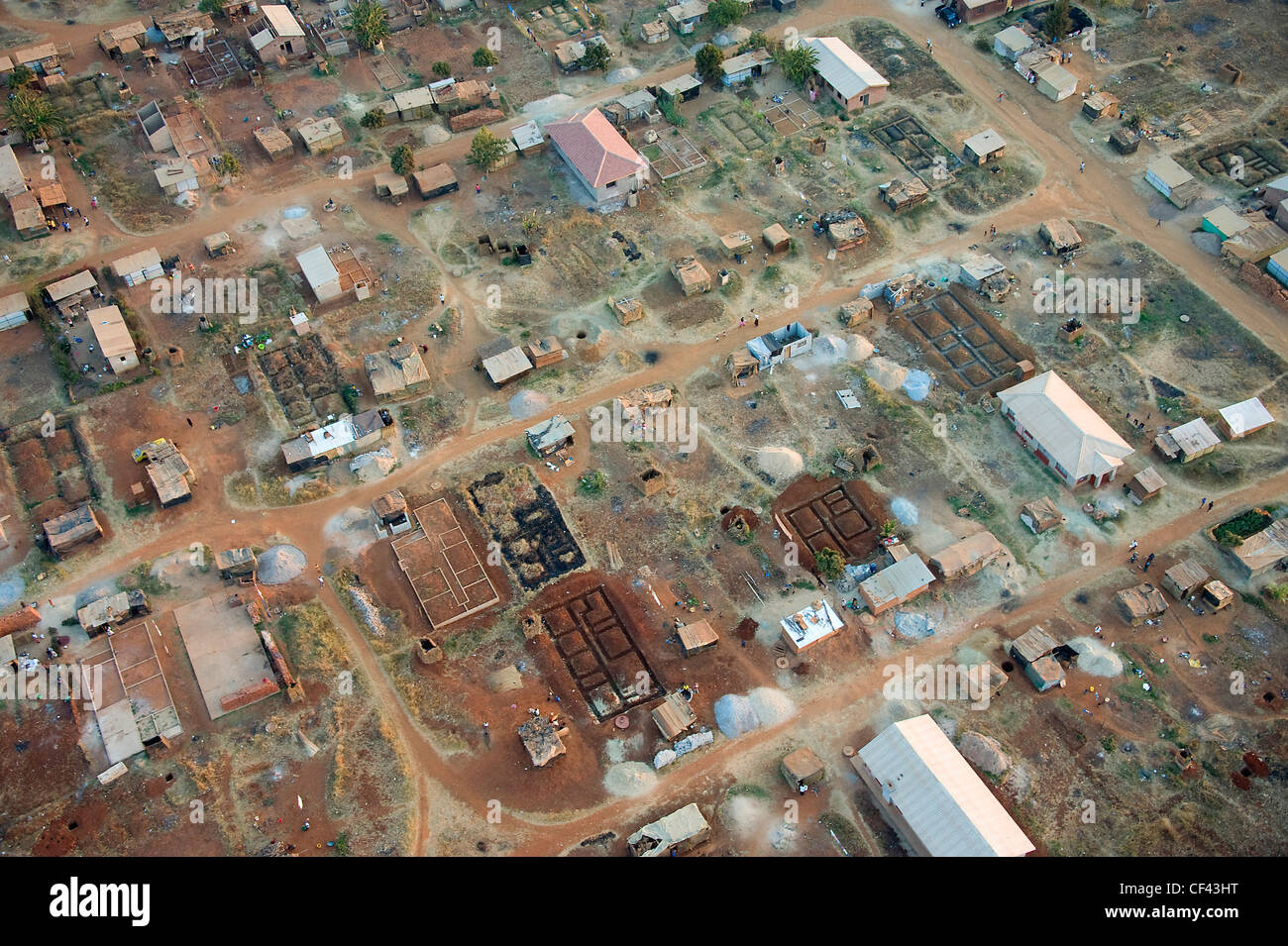 Aerial images of high density urban areas from Zimbabwe Stock Photo - Alamy