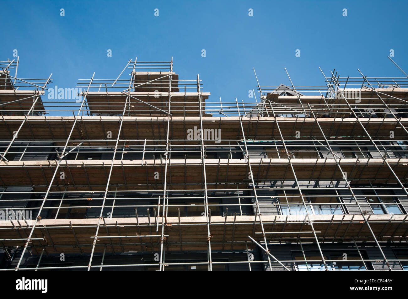 Scaffolding On A Building Scaffold Poles Stock Photo - Alamy