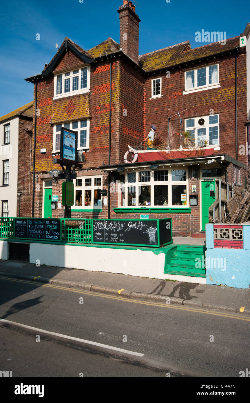 The Dolphin Pub Free House Hastings East Sussex UK Pubs Stock Photo - Alamy