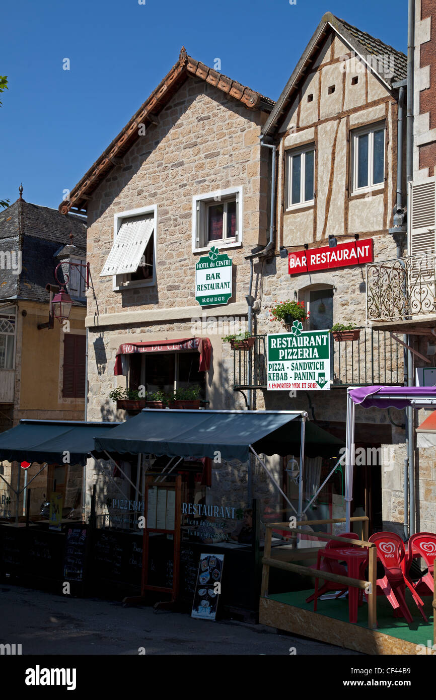 Hotel du Centre at Vayrac in the Quercy Stock Photo - Alamy