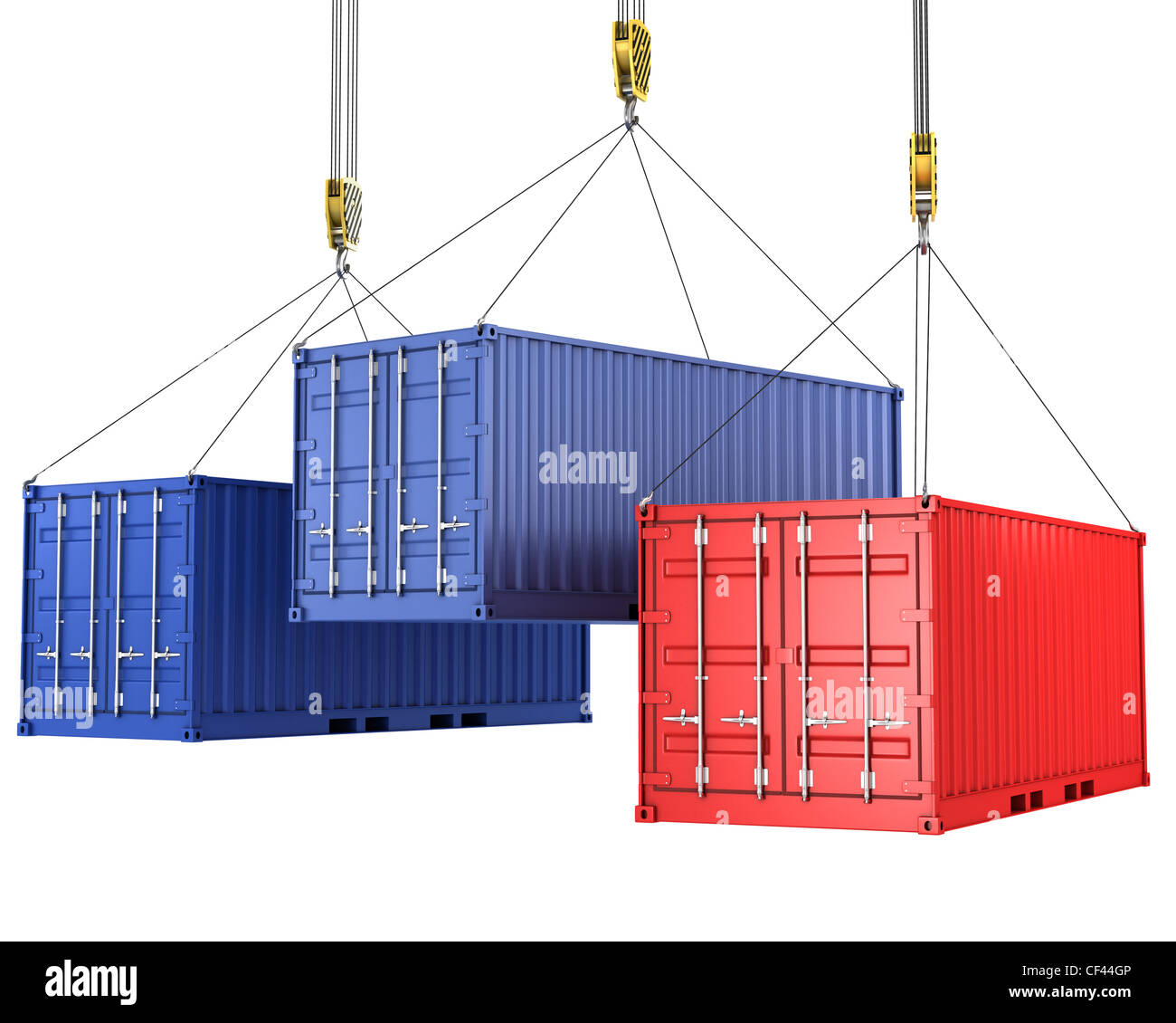 Cargo containers on vessel Cut Out Stock Images & Pictures - Alamy