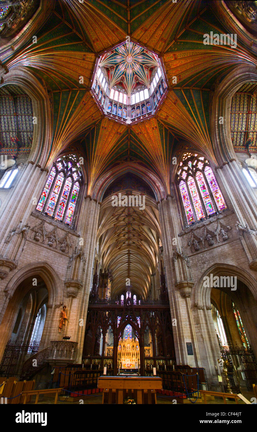 Ely Cathedral octagon viewed from the Nave. The cathedral features ...