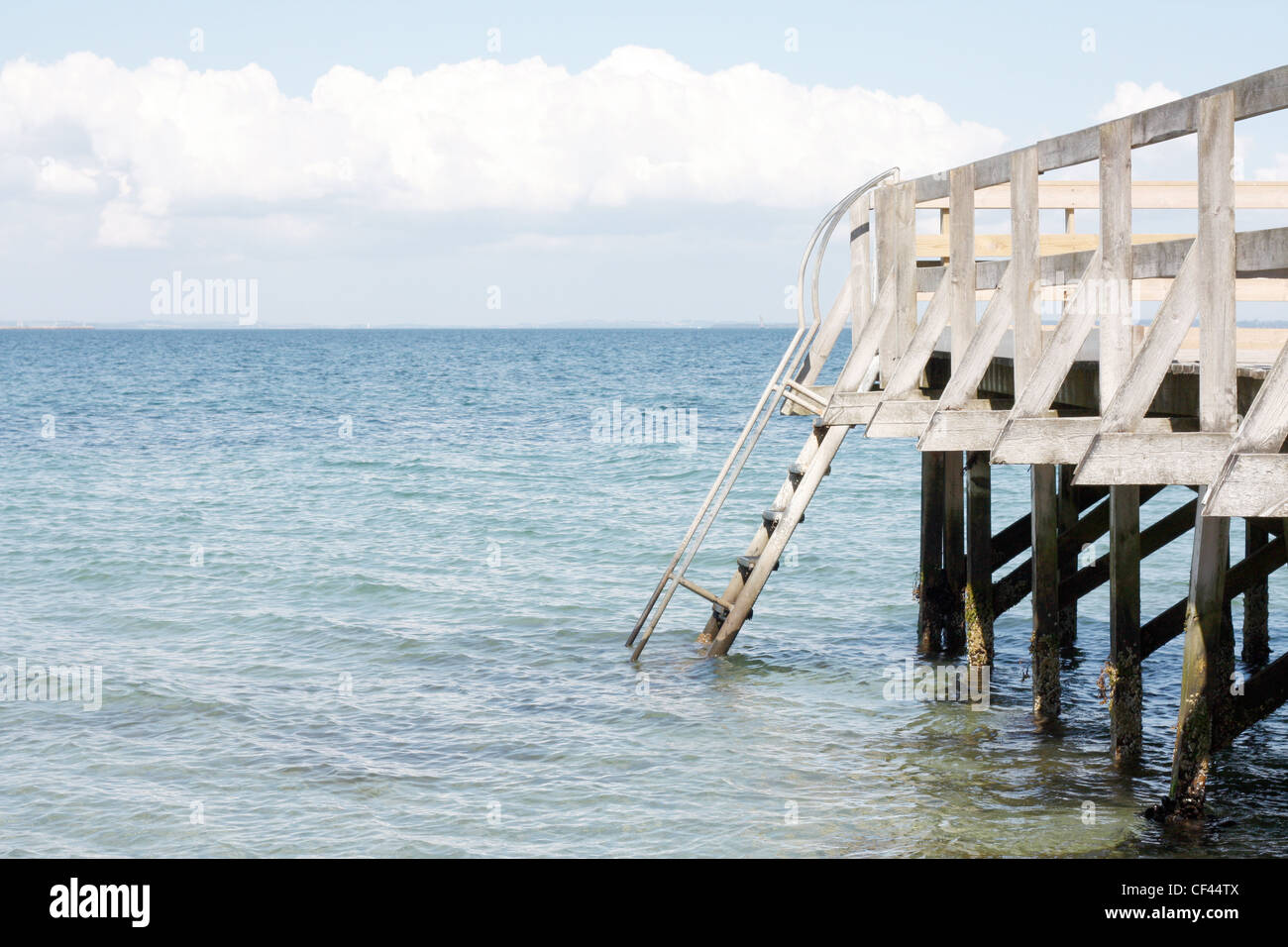 Wooden pier with a ladder hi-res stock photography and images - Alamy