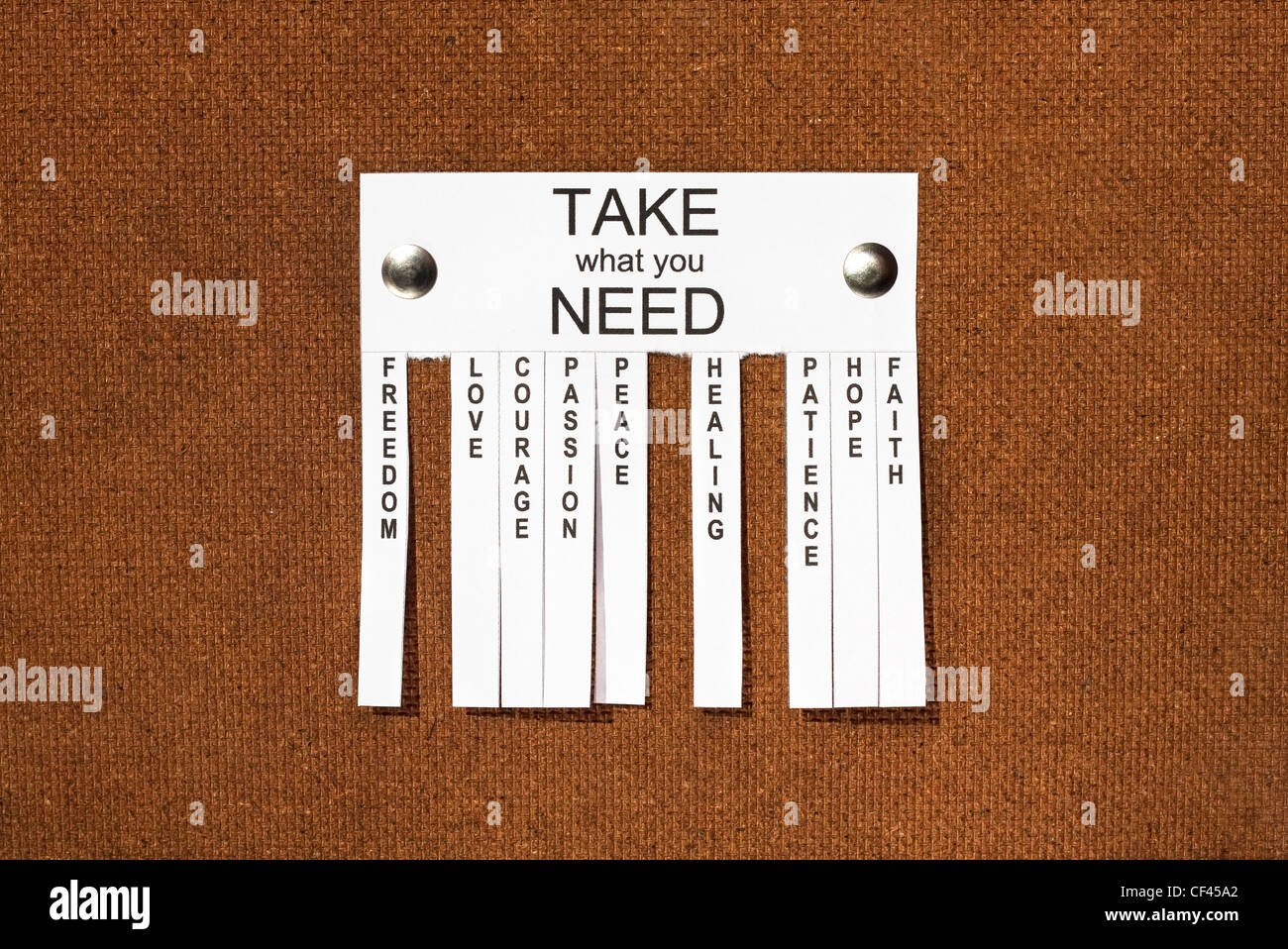 Concept of street,paper-note advert with tear-off slips or stripes ...