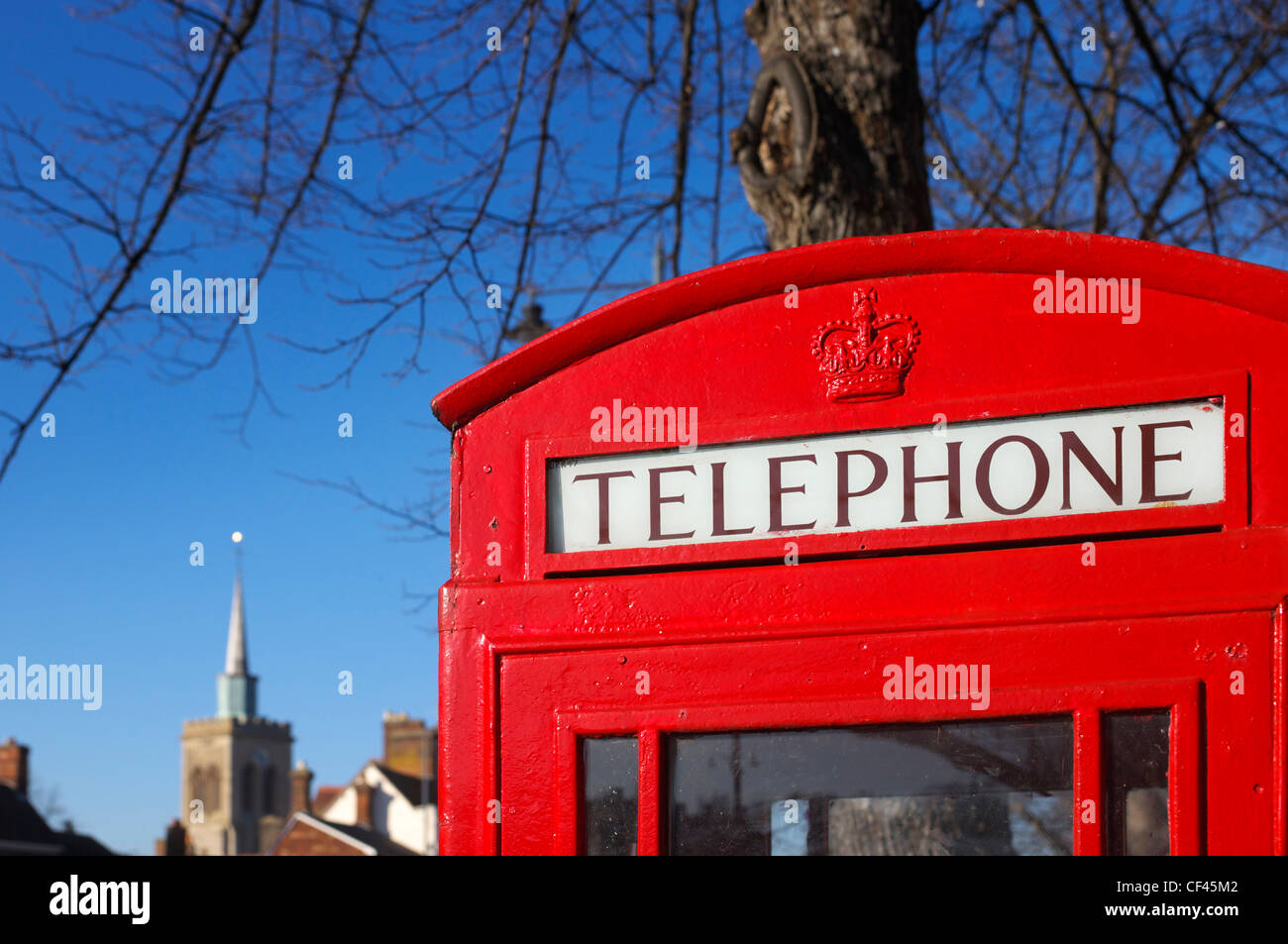 A traditional red telephone box. The telephone box was designed by the ...