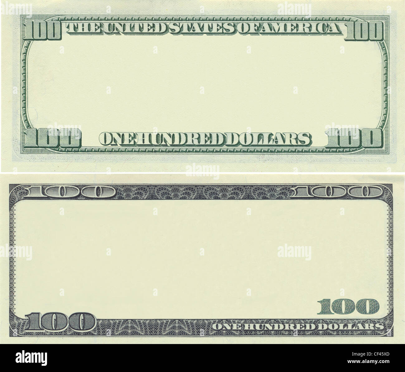 Clear 100 dollar banknote pattern for design purposes Stock Photo - Alamy