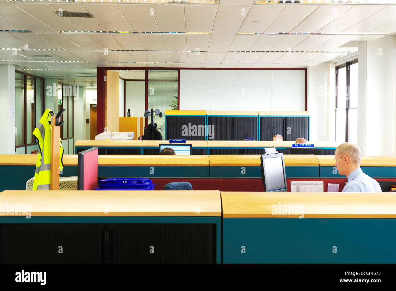 Working in a UK office Stock Photo - Alamy