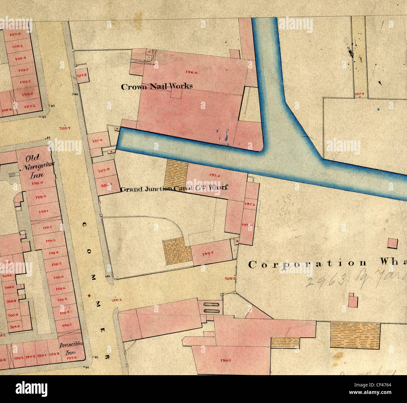 Map of Wolverhampton showing the Crown Nail Works, 1871. Also Old ...