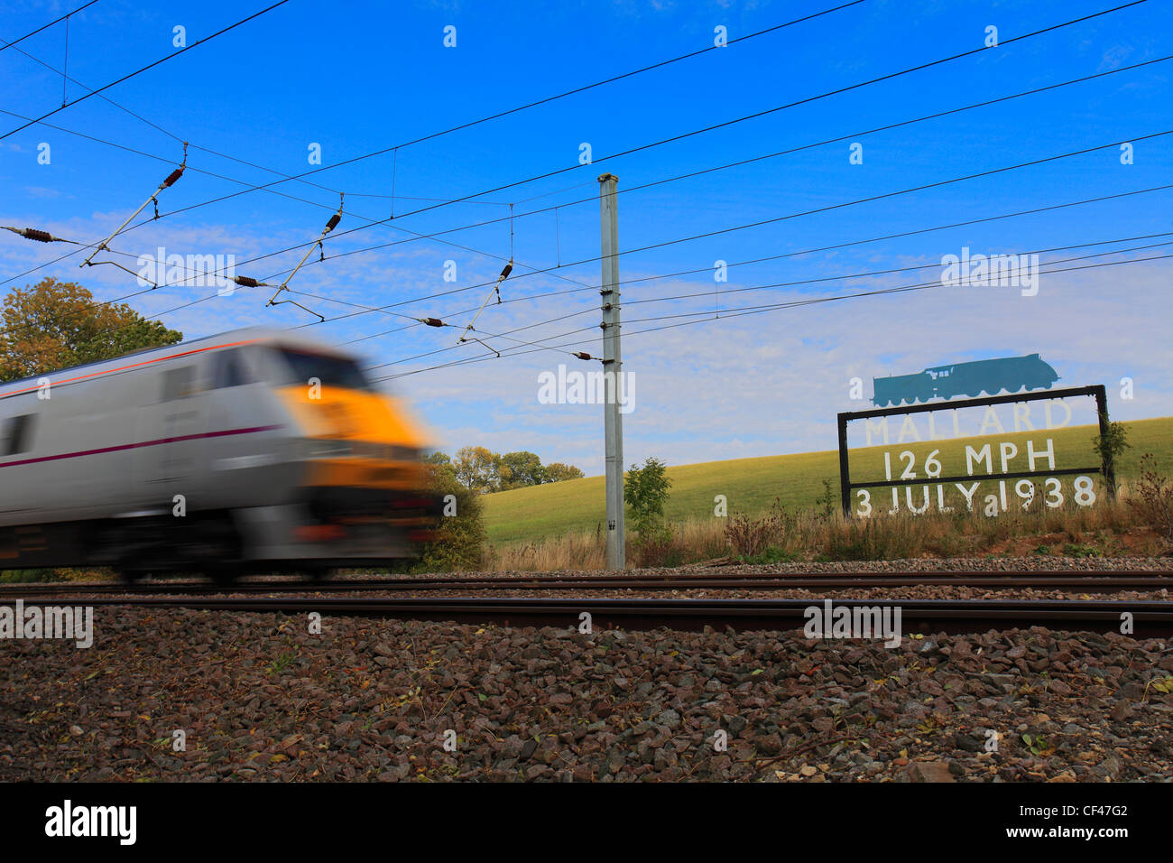 The Mallard Speed Record sign East Coast Main Line Railway ...