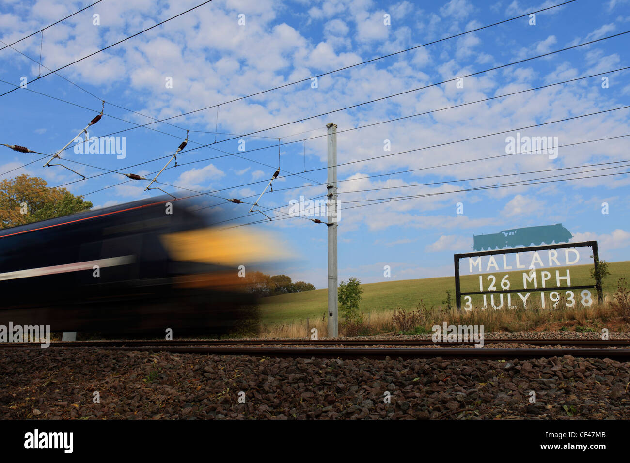 The Mallard Speed Record sign East Coast Main Line Railway ...