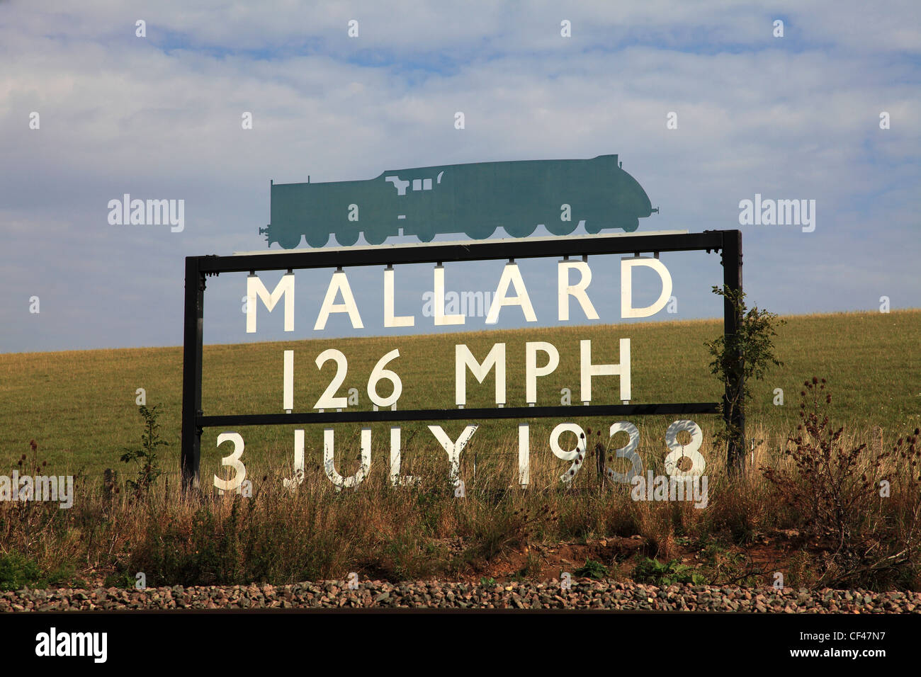 The Mallard Speed Record sign East Coast Main Line Railway ...