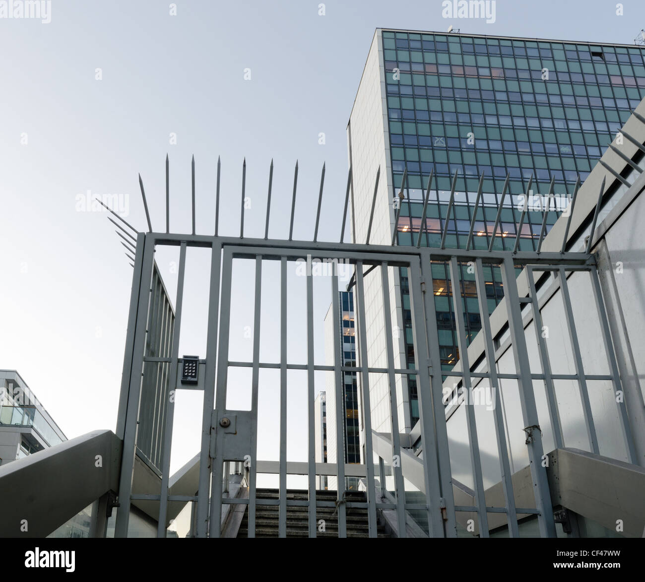 Building security gate hi-res stock photography and images - Alamy