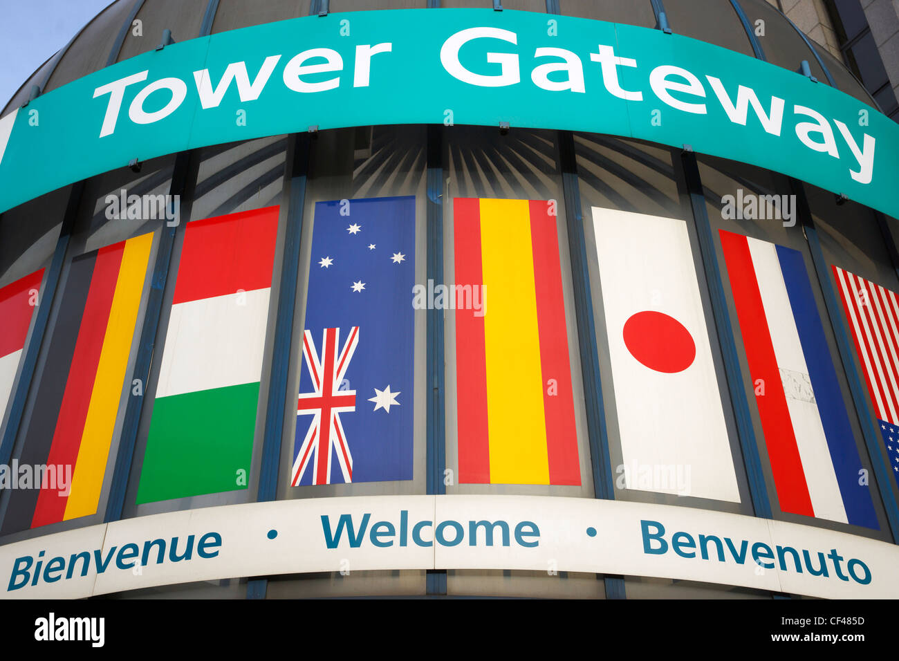 Signage for Tower Gateway which is one of the stations for the ...