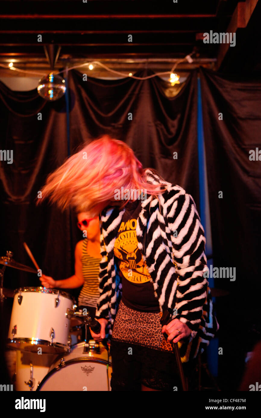 Chattanooga, Tenn. at Sluggo's Punk Rock band the Whoremones plays a ...