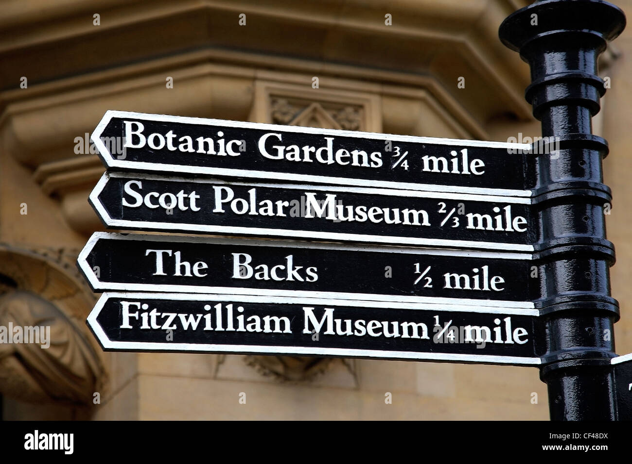 Tourist Information Sign, Cambridge City, Cambridgeshire, England, UK ...