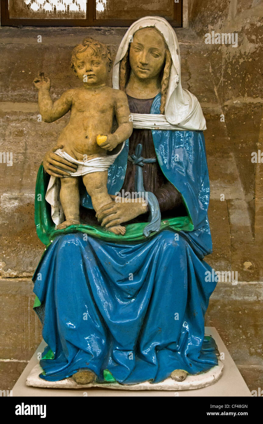 The Virgin Mary Child Jesus Christ 15 Century Santi Buglioni Florence ...