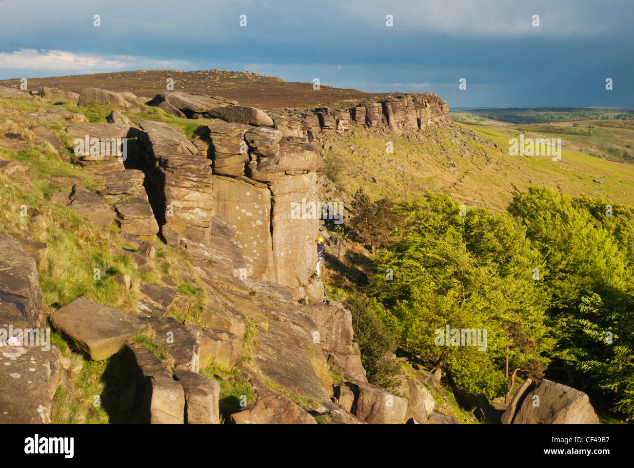 A view of Stannage Edge in the Peak District, Derbyshire, England Stock ...