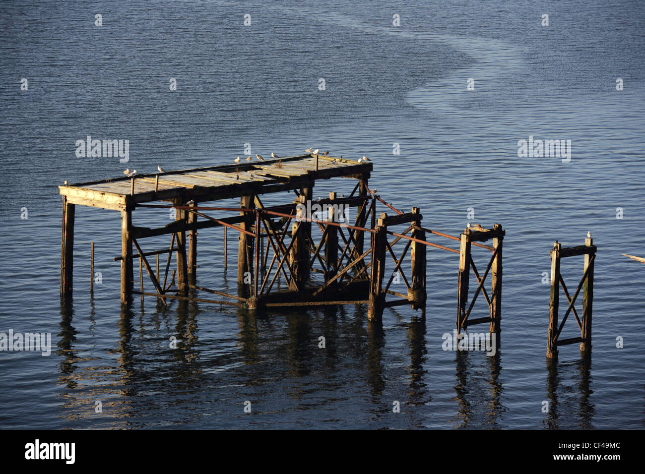 An old wodden pier, Aberdour Fife Scotland Stock Photo - Alamy
