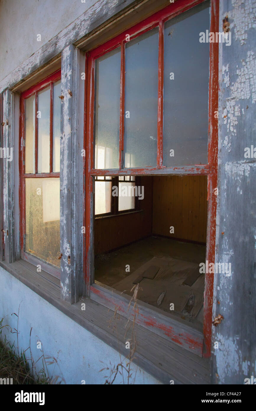 Dirty Windows At An Old Abandoned House; Burtonsville Alberta Canada ...