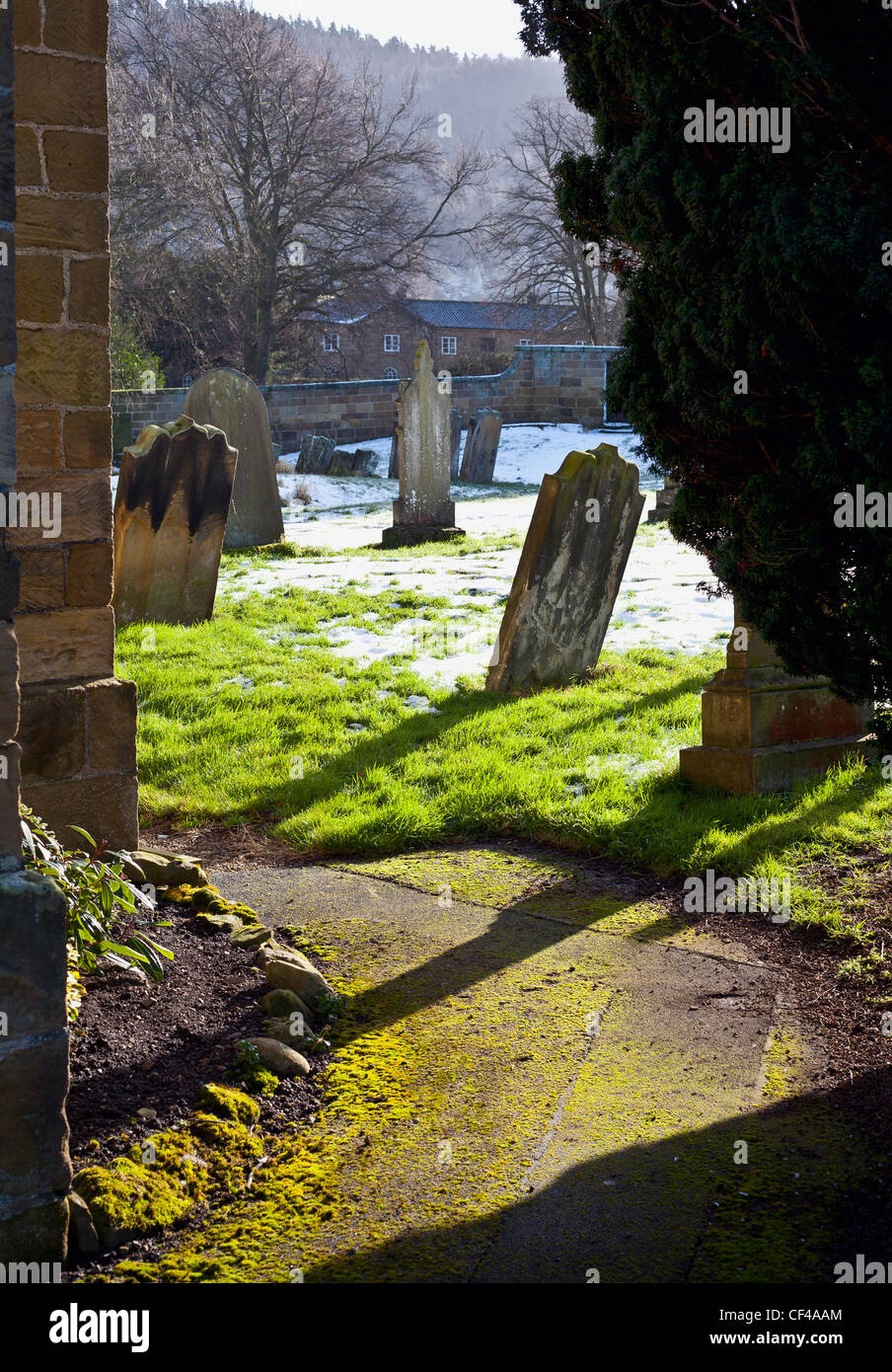 All Saints Church cemetery , Ingleby, Arncliff Stock Photo - Alamy
