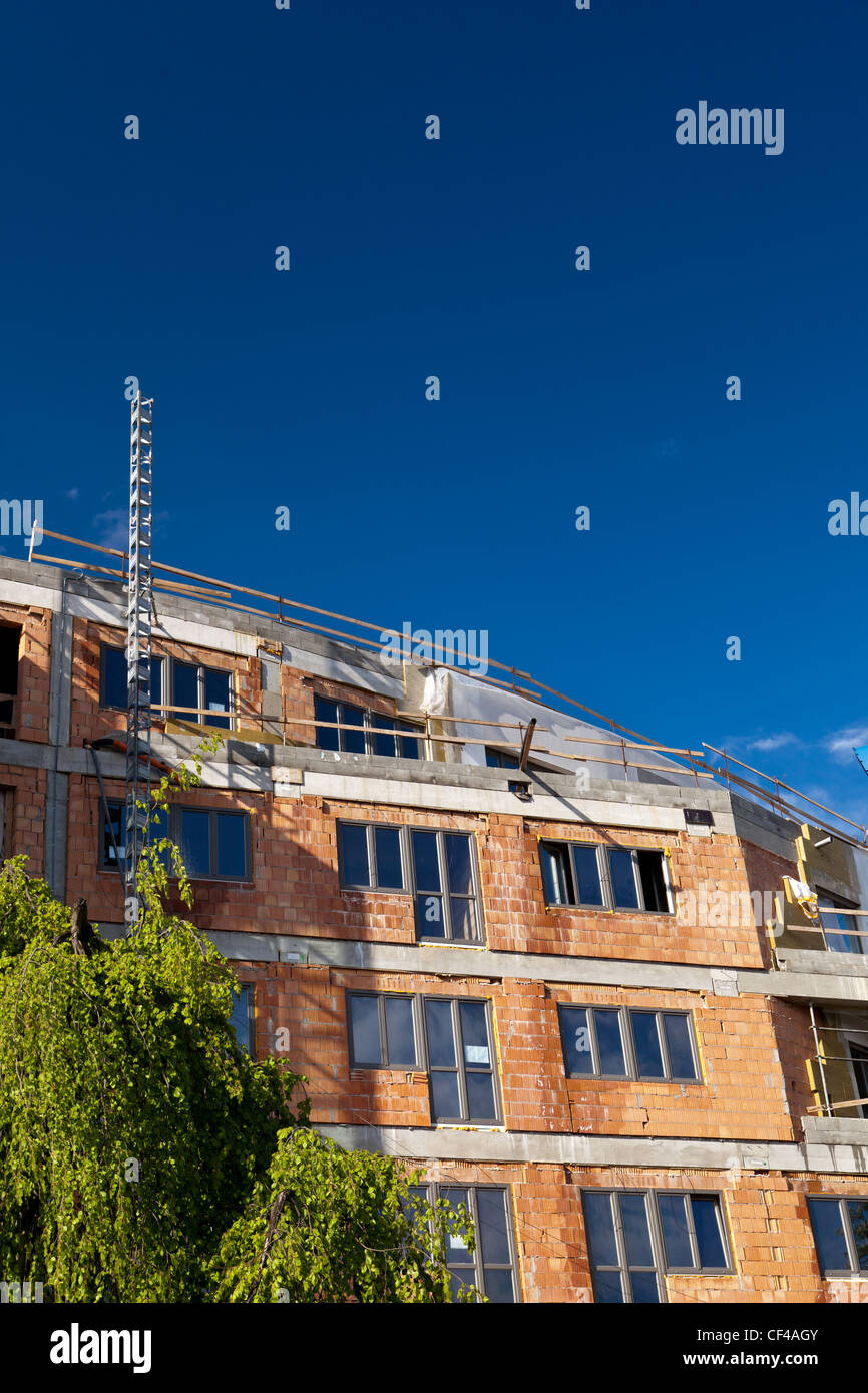 residential building construction site on a lovely summer day (color ...
