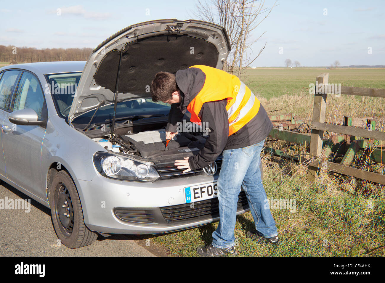 Checking oil level Stock Photo - Alamy
