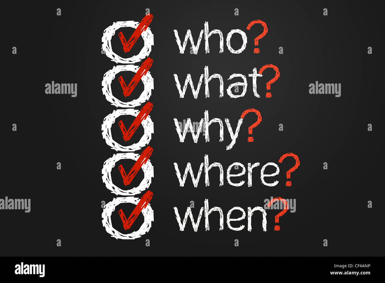 Brainstorming question solution handwriting hi-res stock photography ...