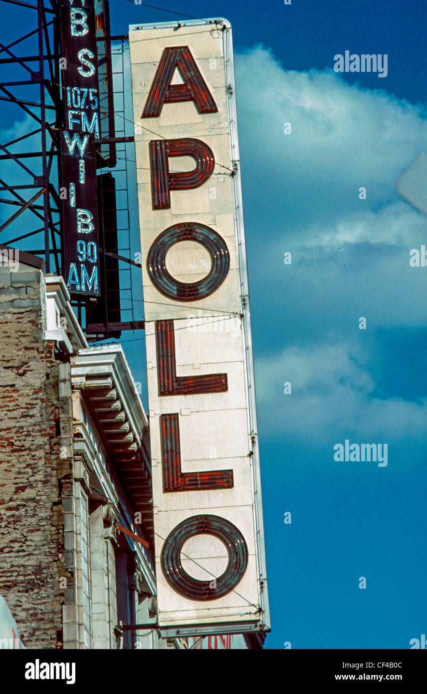 New York CIty, NY - USA - Apollo Theatre, Detail SIgn, Marquee Outside ...
