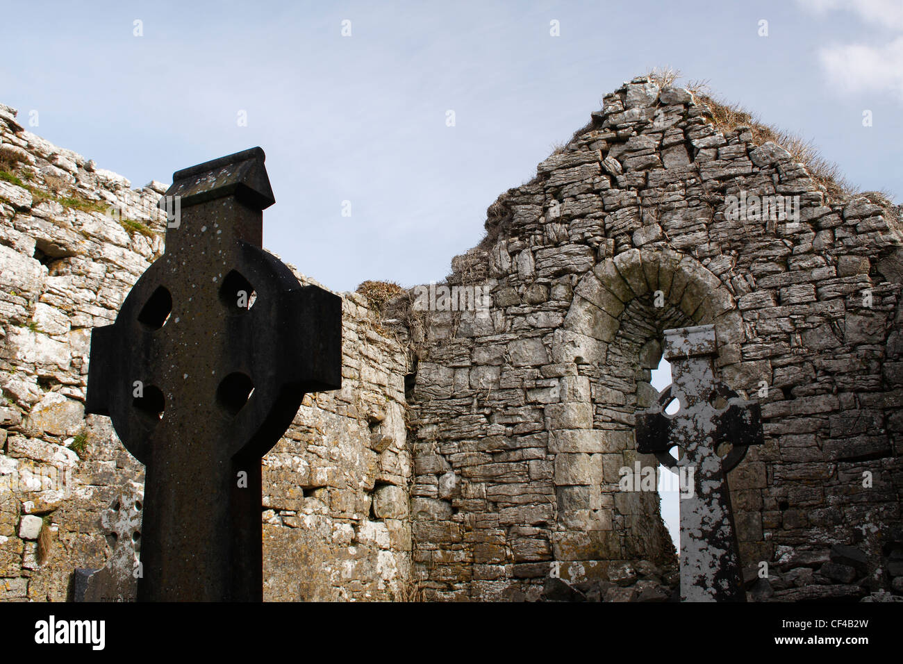 Church And Cemetery Ruins; Carran County Clare Ireland Stock Photo - Alamy