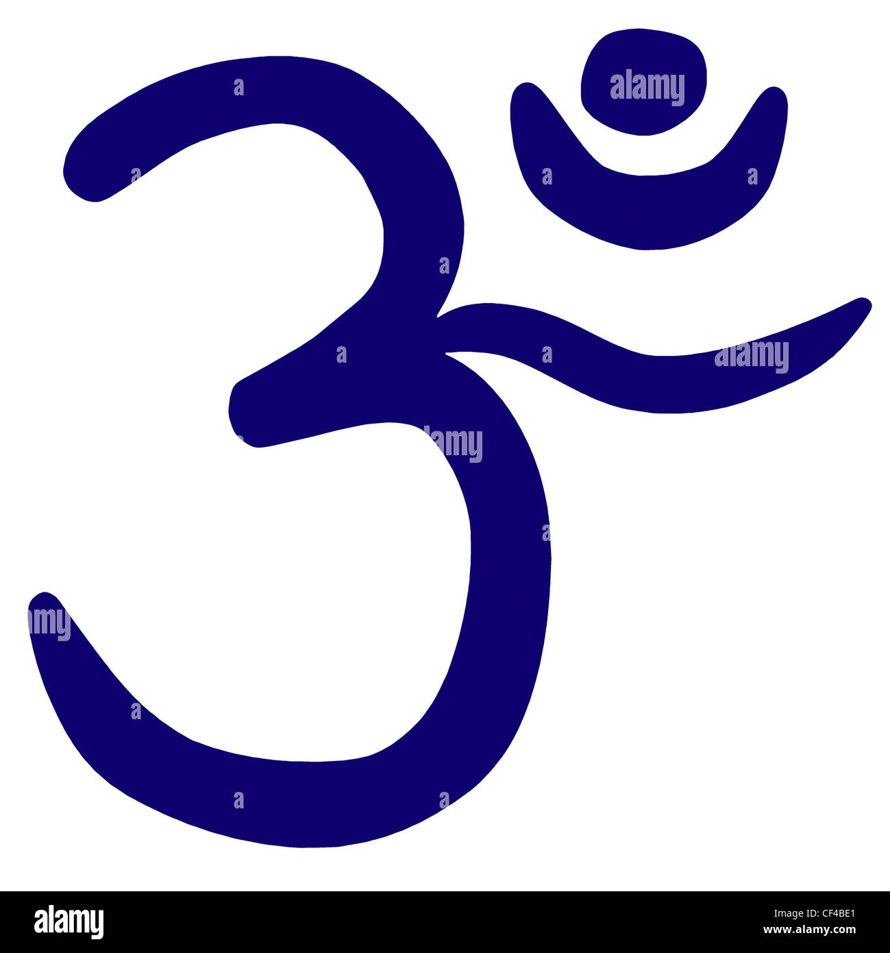 Om symbol in dark blue Stock Photo - Alamy