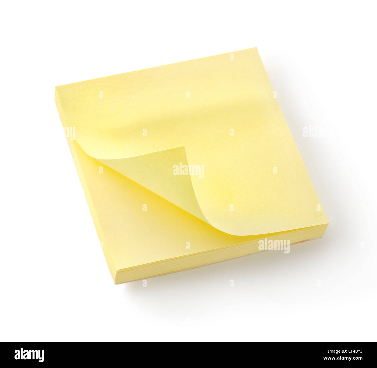 Yellow notebook isolated on a white background. Clipping path Stock ...