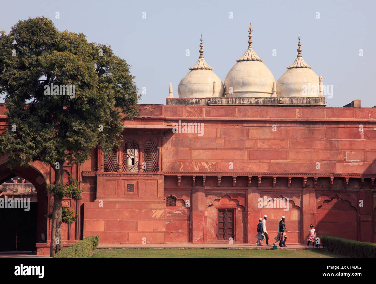 India, Uttar Pradesh, Agra, Fort, Moti Masjid, Pearl Mosque Stock Photo ...