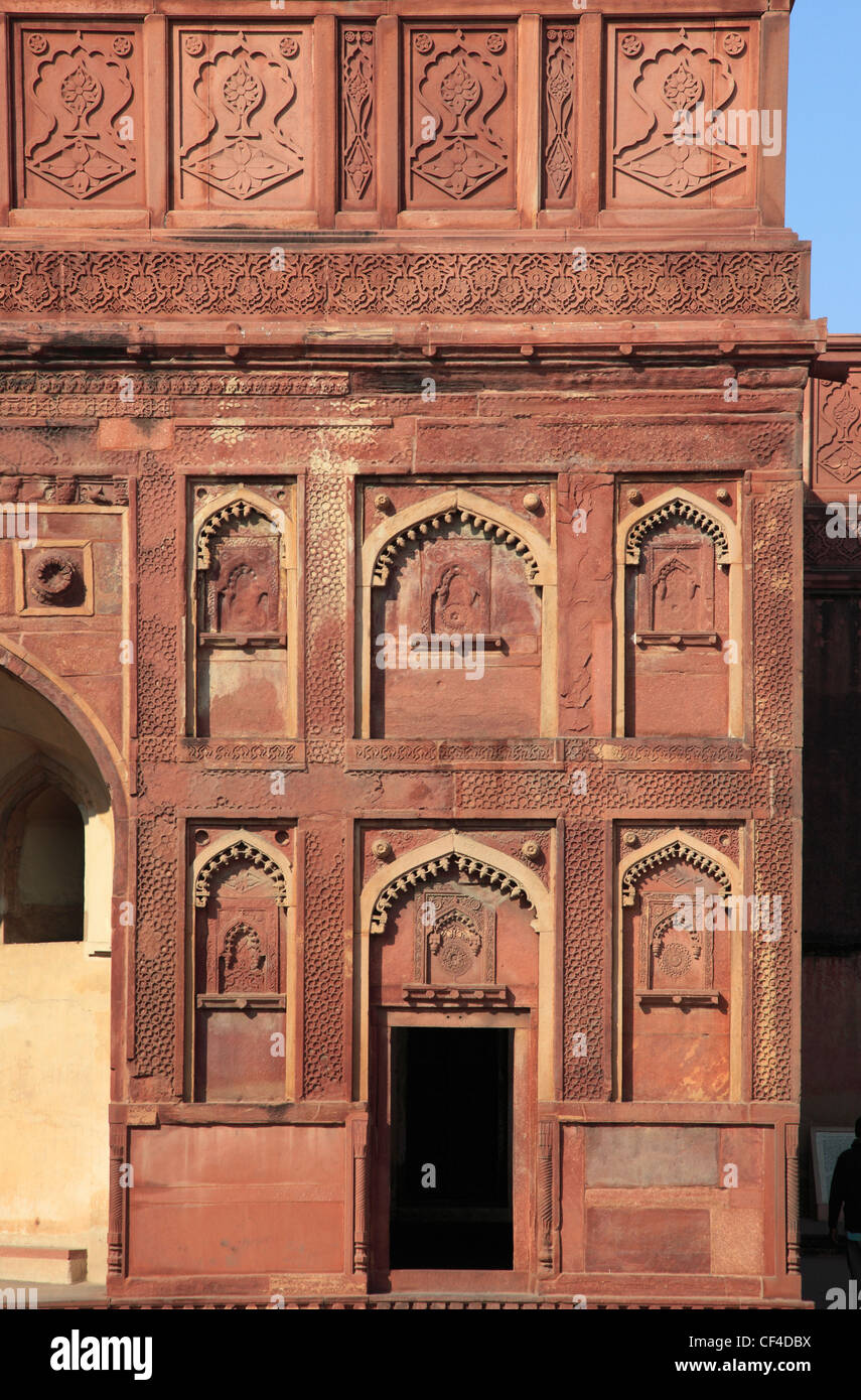 India, Uttar Pradesh, Agra, Fort, architecture, detail Stock Photo - Alamy