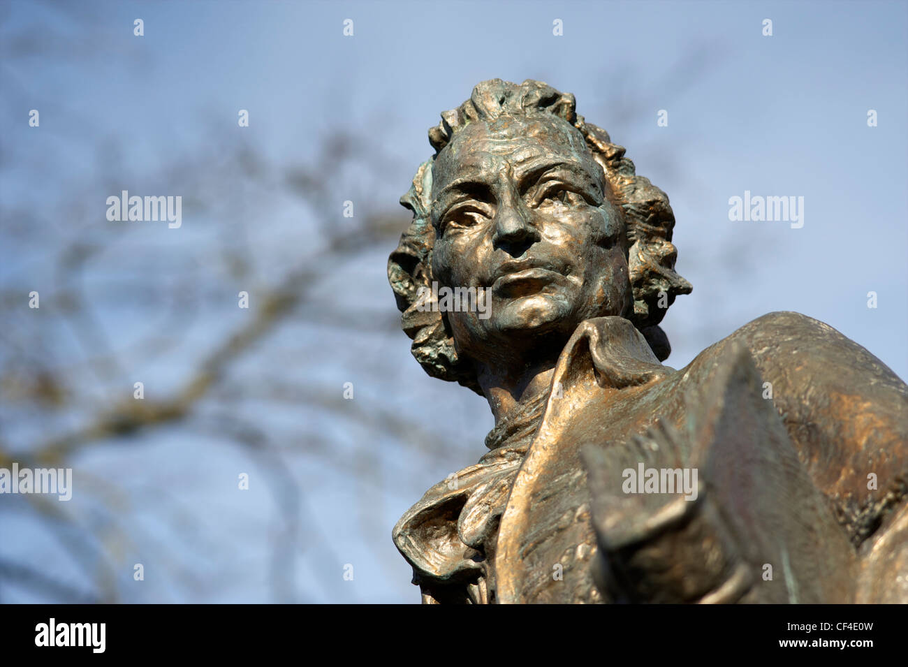 Statue of Thomas Paine who was the author of the rights of man in the ...