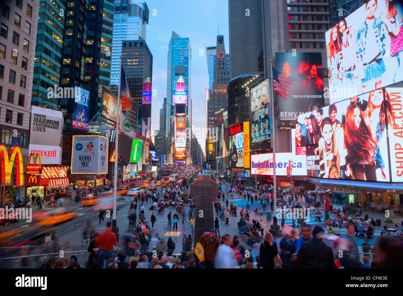 Crowds In Times Square; New York City New York United States Of Stock ...