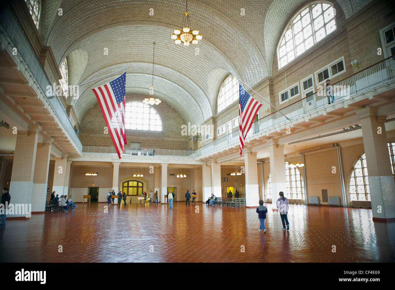 The Great Hall At Ellis Island New York City New York United States Of