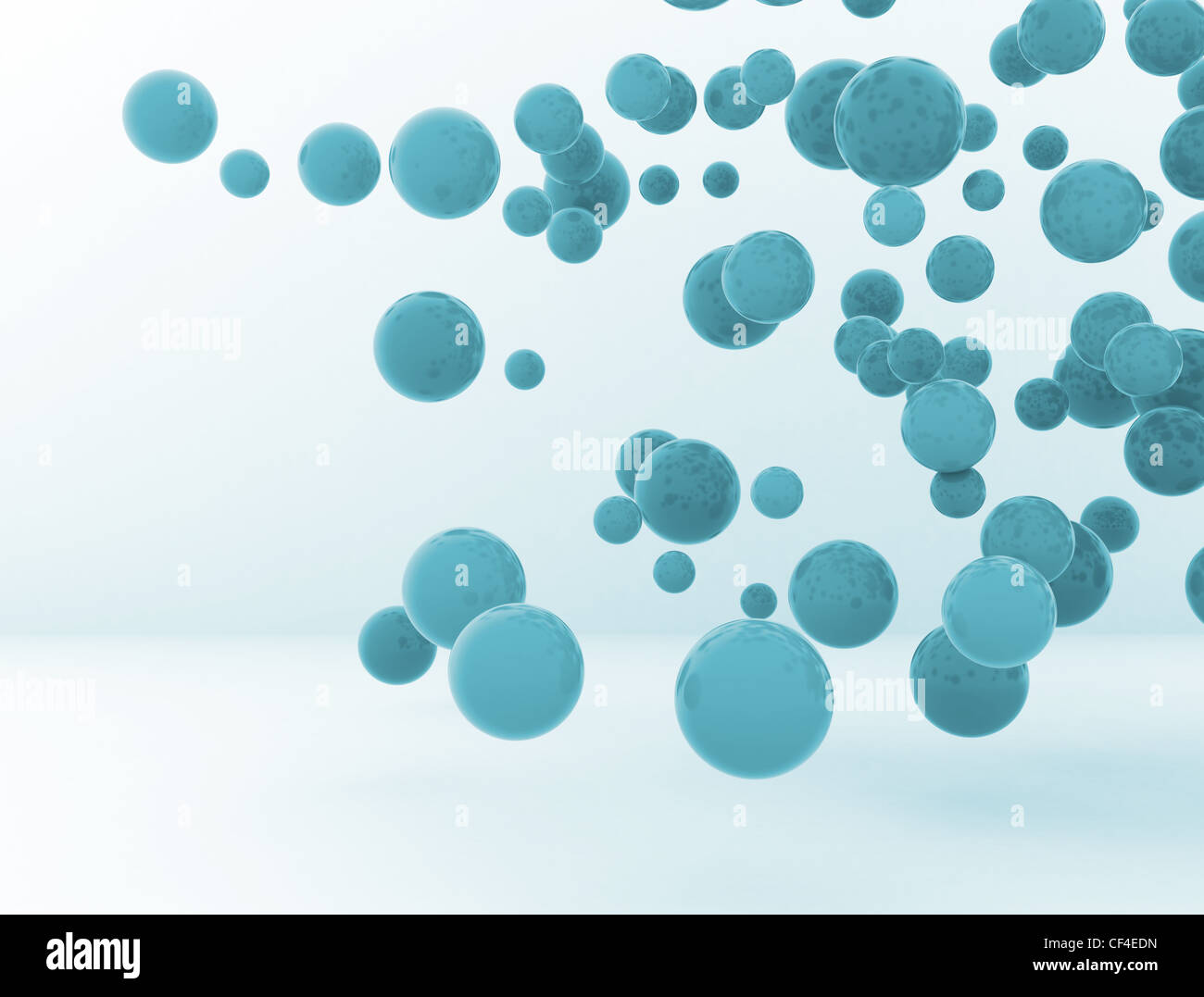 Abstract floating 3d spheres Stock Photo - Alamy