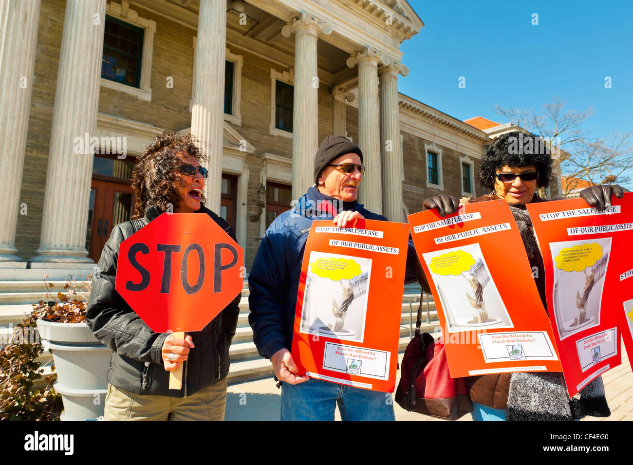 Sewage protest poster hi-res stock photography and images - Alamy