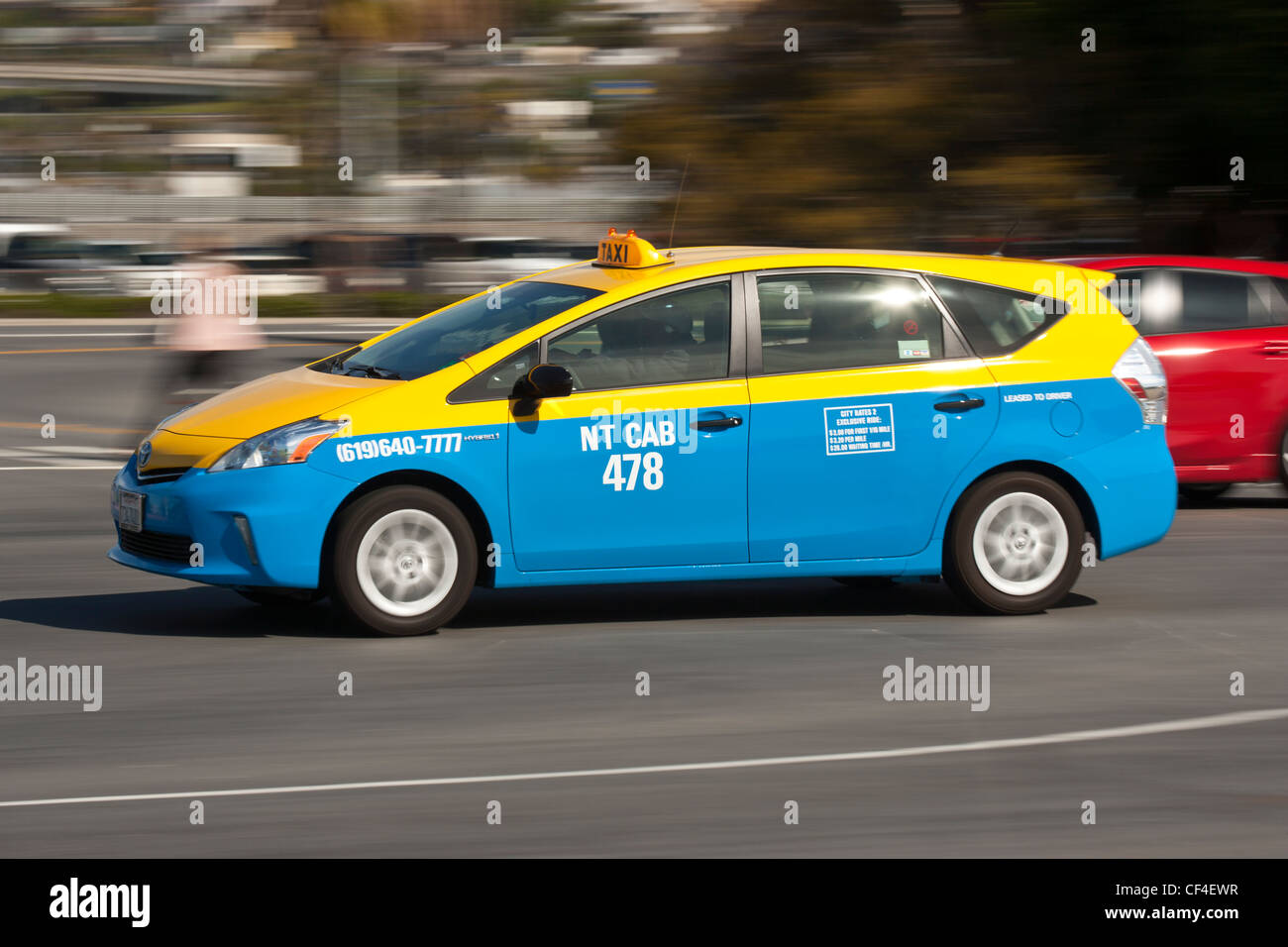 San Diego city taxicab chauffering customer to the airport -San Diego ...